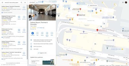 Terminal 3 Sydney International Airport SYD map